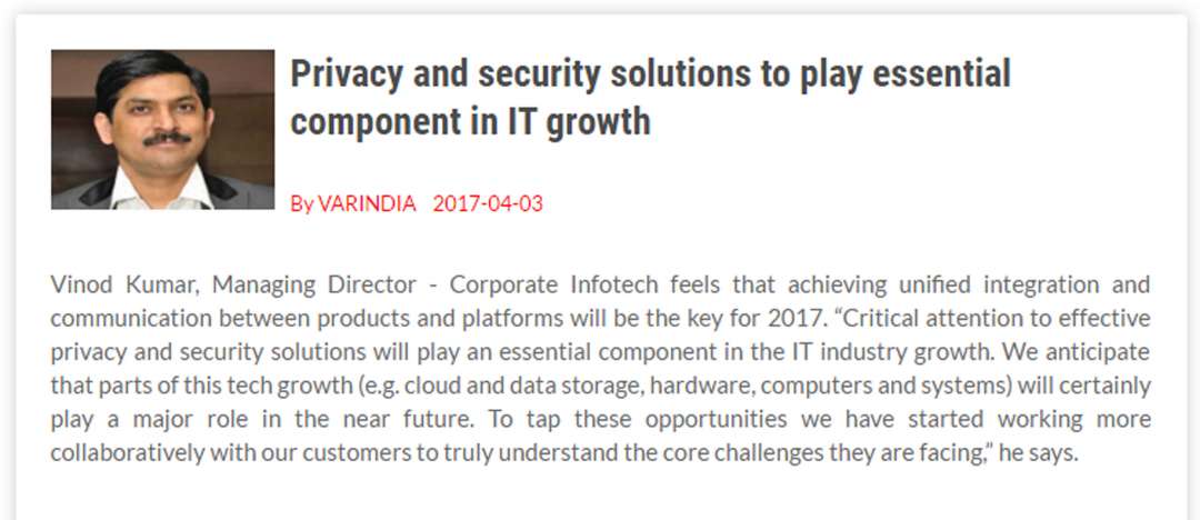 Corporate Infotech Pvt. Ltd. (CIPL)