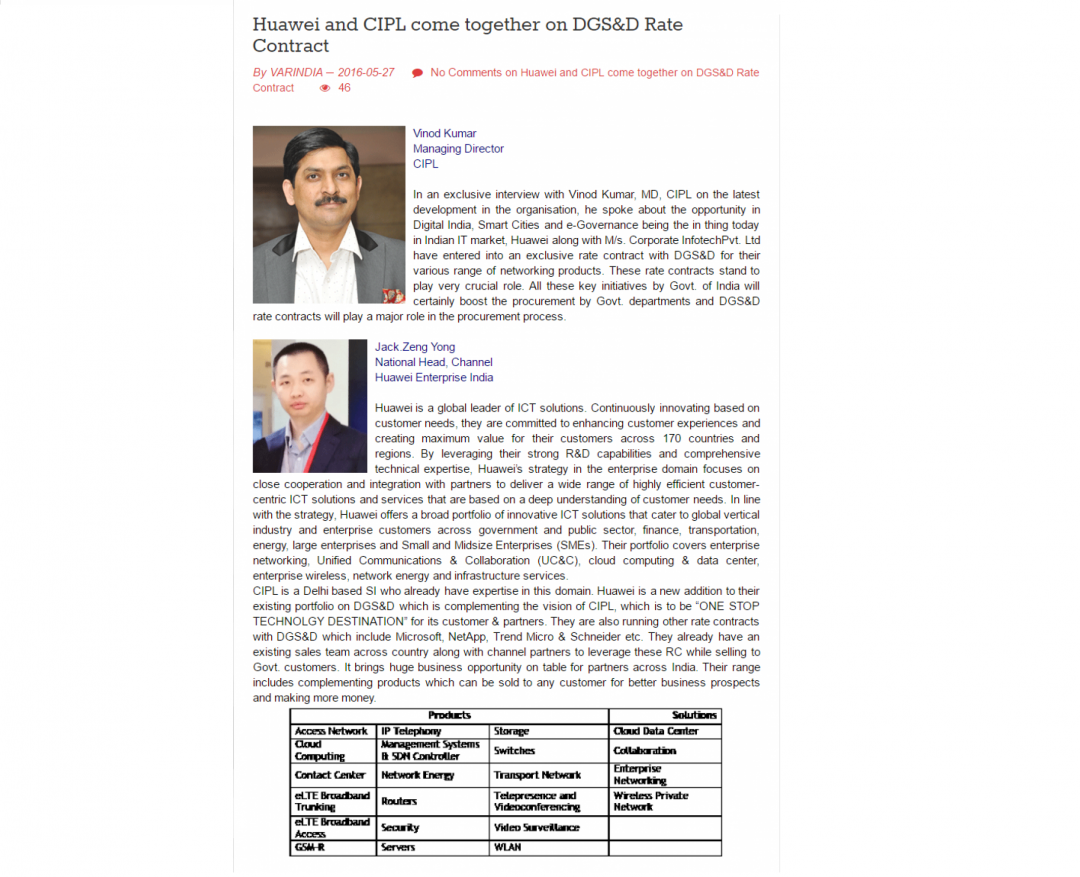 Corporate Infotech Pvt. Ltd. (CIPL)