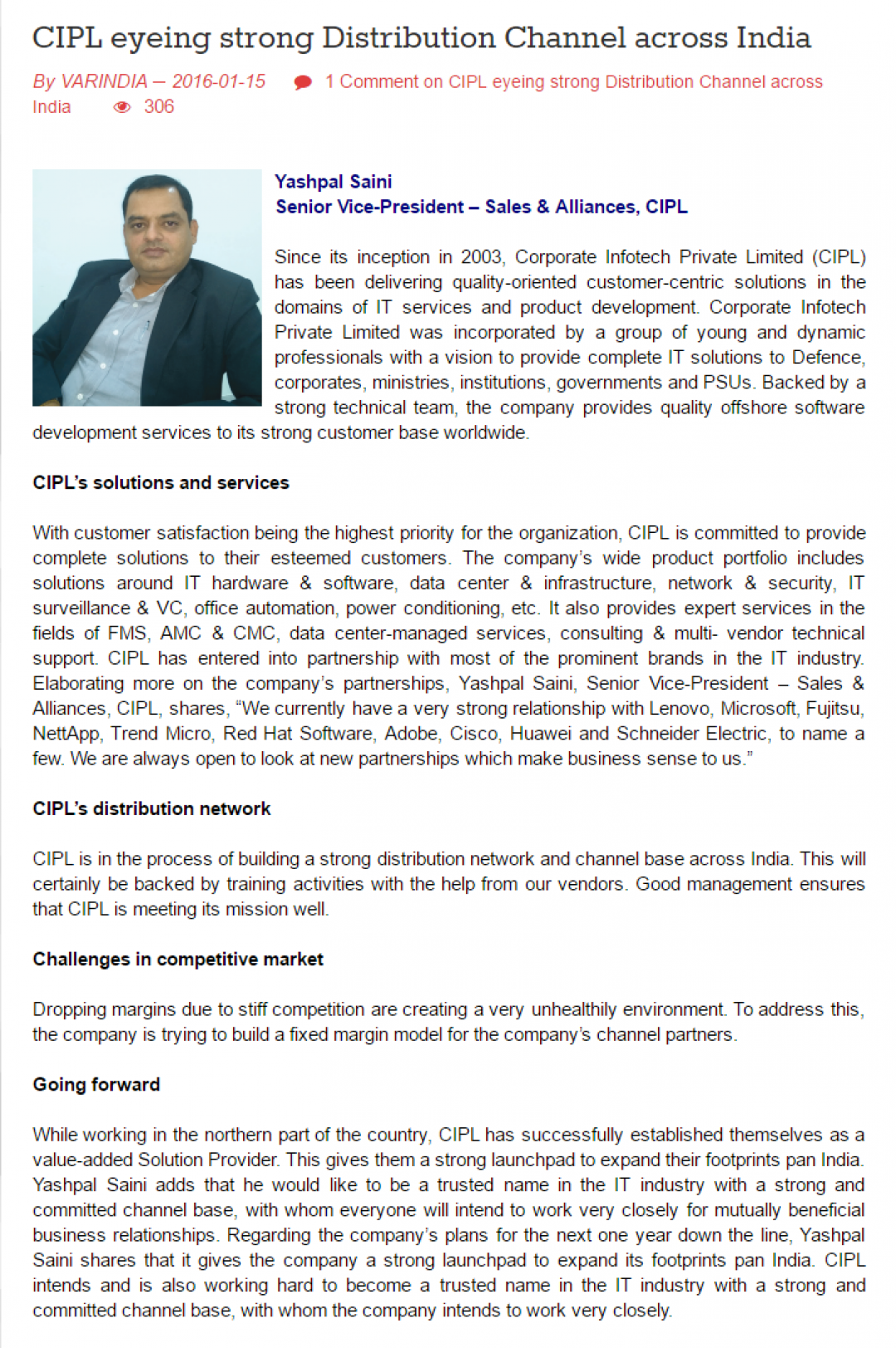 Corporate Infotech Pvt. Ltd. (CIPL)
